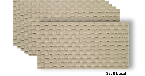 Set 9 panouri decorative din praf de piatra, Naimeed D7340, flexibile ...